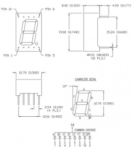 [알찬 아두이노] 5161AS, 1-Digit 7-Segment LED Display – 화이트앳 기술문서